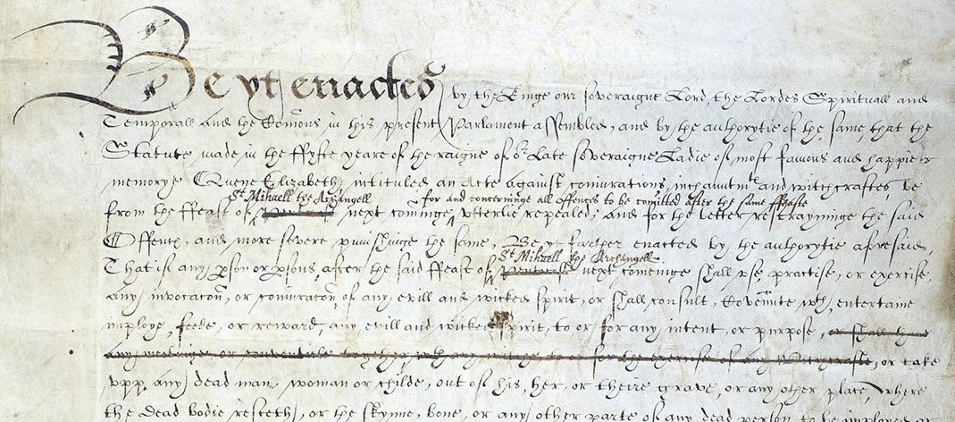 ‘Unlawful Love’ and the 1604 Witchcraft Act – Legal History Miscellany